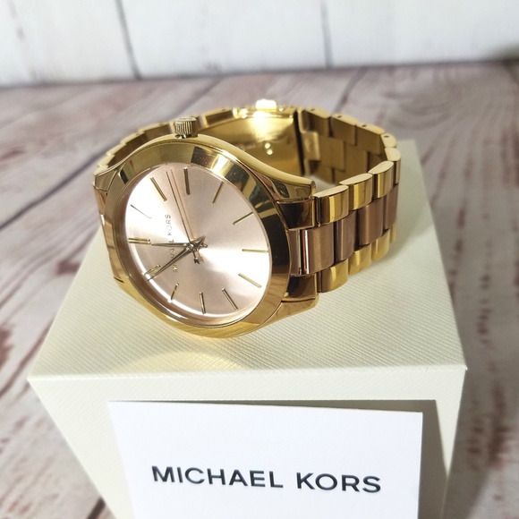 Michael Kors | Accessories | Michael Kors Slim Runway Twotone Watch ...